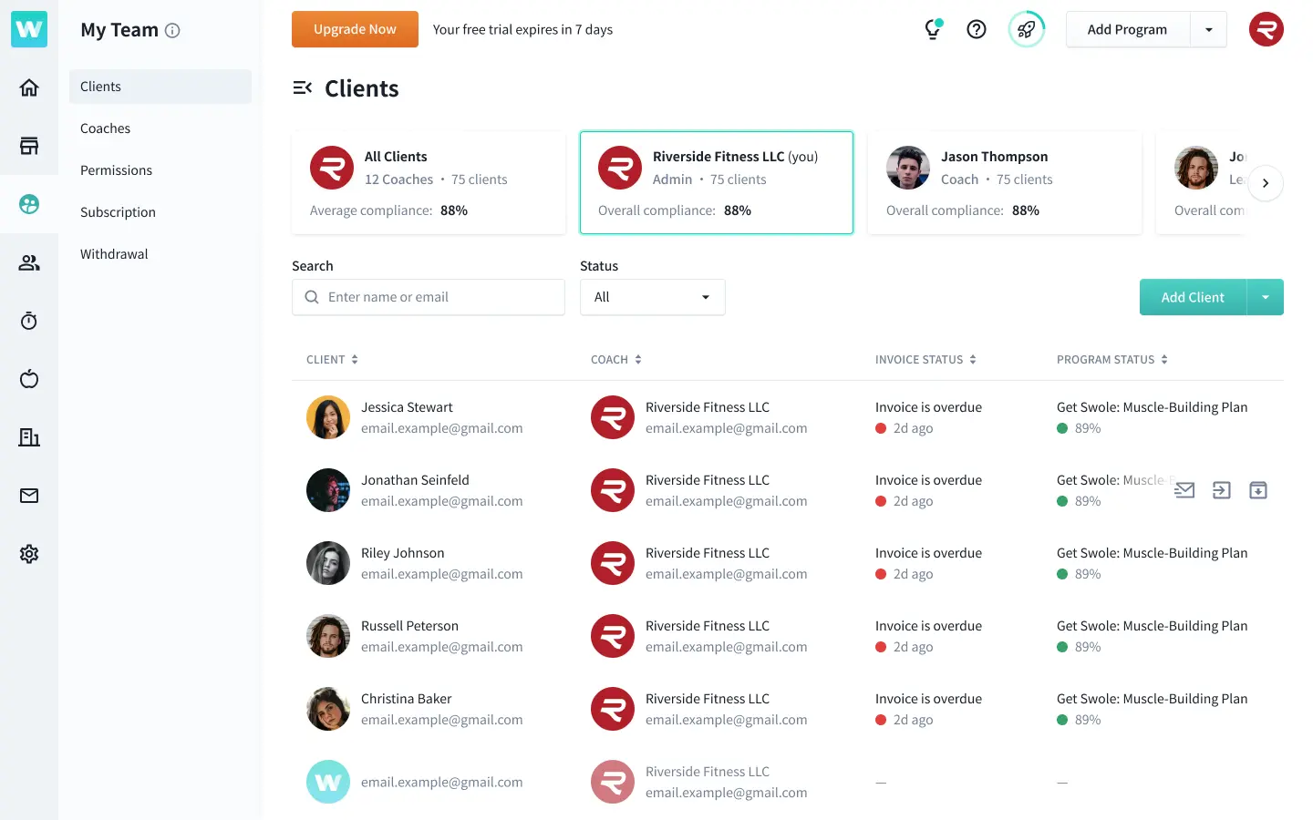 Gym Personal Training Software
